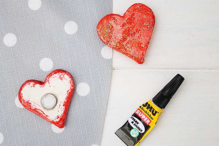 Herzmagnete zum Muttertag: Mit Liebe selbstgemacht